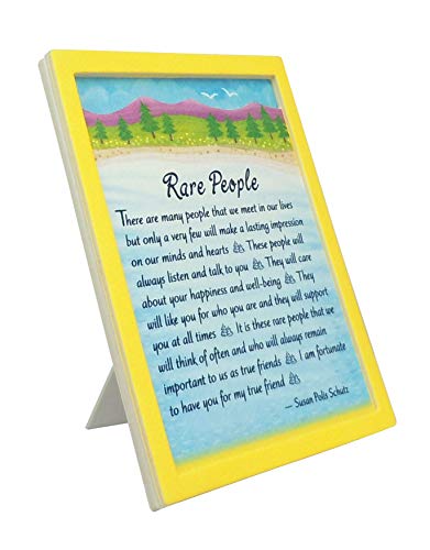 Blue Mountain Arts Miniature Easel Print with Magnet "Rare People" 4.9 x 3.6 in., Perfect Birthday, "Thank You," Christmas, or "Thinking of You" Gift for a Good Friend, by Susan Polis Schutz