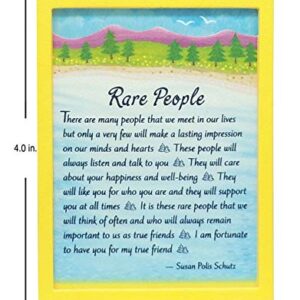 Blue Mountain Arts Miniature Easel Print with Magnet "Rare People" 4.9 x 3.6 in., Perfect Birthday, "Thank You," Christmas, or "Thinking of You" Gift for a Good Friend, by Susan Polis Schutz