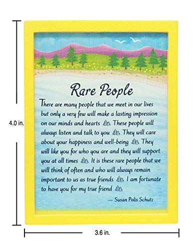 Blue Mountain Arts Miniature Easel Print with Magnet "Rare People" 4.9 x 3.6 in., Perfect Birthday, "Thank You," Christmas, or "Thinking of You" Gift for a Good Friend, by Susan Polis Schutz