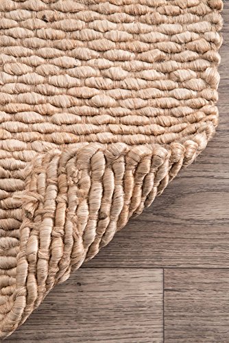 nuLOOM Hailey Handwoven Jute Area Rug, 2' 6" x 8', Natural