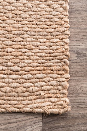 nuLOOM Hailey Handwoven Jute Area Rug, 2' 6" x 8', Natural