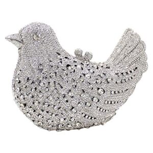 ladies diamond clutch-purse chain wedding women evening-bag rhinestone luxury-handbag bird