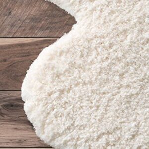 nuLOOM Sheepskin Octo Pelt Shag Area Rug, 6' x 7', Natural