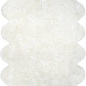 nuLOOM Sheepskin Octo Pelt Shag Area Rug, 6' x 7', Natural