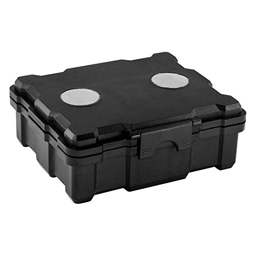 Airtight, Waterproof Magnetic Locking Storage Box with Inner Dividers, Hide-A-Key Magnet Mount Box