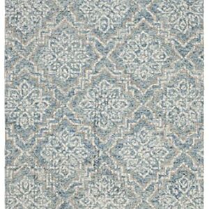 SAFAVIEH Abstract Collection 3' x 5' Blue/Grey ABT201A Handmade Premium Wool Area Rug