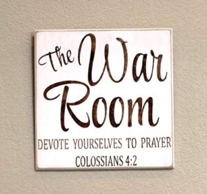 hchana war room printed wooden sign colossians 42 prayer bible 12 x 12 the war room