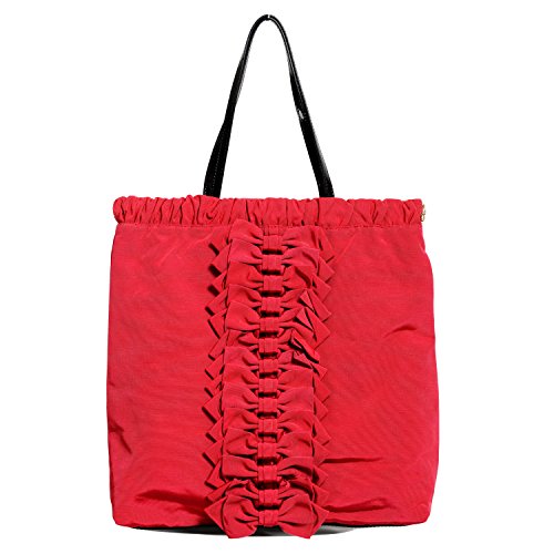 Red Valentino Women's True Red Bows Decorated Tote Shoulder Bag