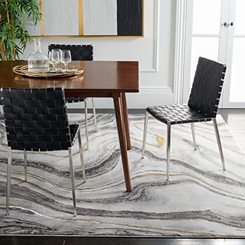 SAFAVIEH Craft Collection 8' x 10' Grey / Gold CFT819F Modern Abstract Non-Shedding Living Room Bedroom Dining Home Office Area Rug