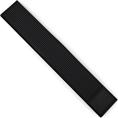 Rubber Bar Top Spill Mat (1) - 24" x 4" Heavy Duty Non-Slip Professional Bartender Accessories - Essential Business Supplies for Cocktail Drink Mixing, Industrial & Home Kitchen