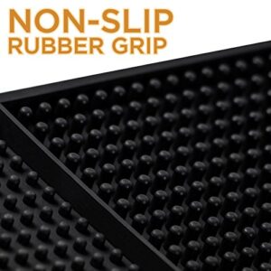 Rubber Bar Top Spill Mat (1) - 24" x 4" Heavy Duty Non-Slip Professional Bartender Accessories - Essential Business Supplies for Cocktail Drink Mixing, Industrial & Home Kitchen