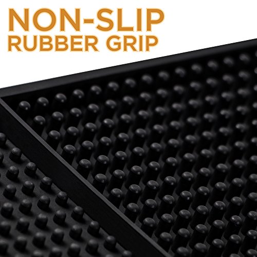 Rubber Bar Top Spill Mat (1) - 24" x 4" Heavy Duty Non-Slip Professional Bartender Accessories - Essential Business Supplies for Cocktail Drink Mixing, Industrial & Home Kitchen