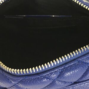 Rebecca Minkoff Mini MAC Quilted Leather Clutch Crossbody Bag, Royal Blue