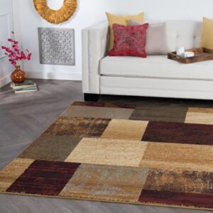 Universal Rugs 105210 Multi 5x7 Area Rug, 5-Feet by 7-Feet