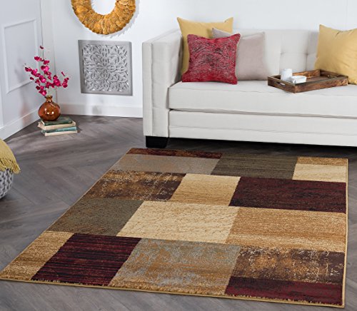 Universal Rugs 105210 Multi 5x7 Area Rug, 5-Feet by 7-Feet