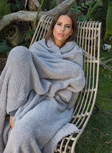 Barefoot Dreams CozyChic Throw Dove Gray One Size