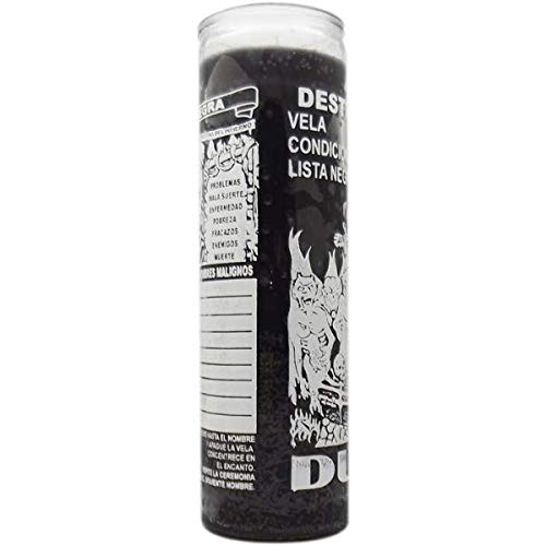 7 Day Glass Black List Dume Candle - Black