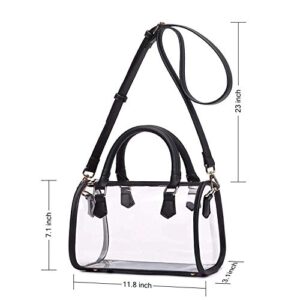 MOETYANG Womens Transparent Clutch Clear Purse Crossbody Shoulder with Removable Shoulder Strap Stadium Approved Bags