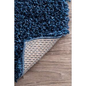 nuLOOM Marleen Contemporary Shag Area Rug, 4' x 6', Navy