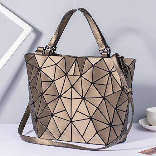 Geometric Luminous Purses and Handbags Holographic Reflective Crossbody Bag Wallet Flash Rainbow Tote Glod