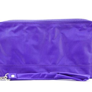 Big Skinny Women's Panther Clutch Slim Wallet, Holds Up to 40 Cards, Purple