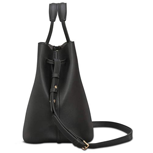 Bucket Bag Women Black-Expatrié"Claire" Small Handbag Tote Ladies Casual Purse