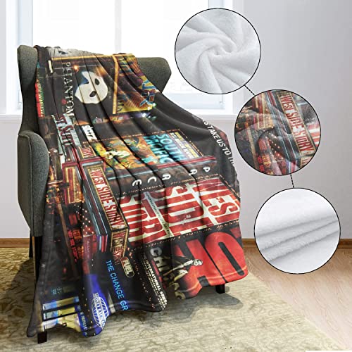 HommomH 60" x 80" Blanket Throw Comfort Thin Soft Air Conditioning Times Square Theater District