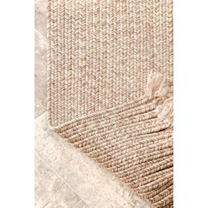 nuLOOM Courtney Braided Indoor/Outdoor Area Rug, 4' x 6', Tan