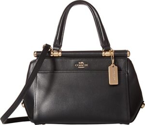 coach grace 20 bag in refined calf leather li/black 2 one size