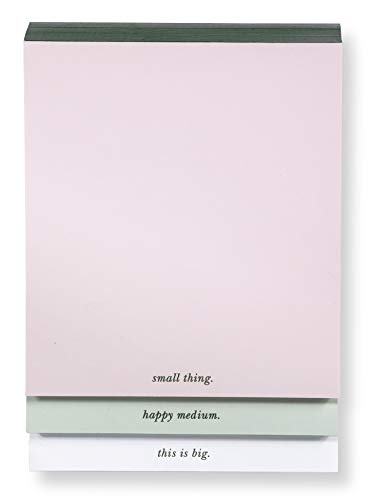 Kate Spade New York Stacked Desktop Notepad, Includes 3 Memo Pads with 75 Sheets, Colorblock