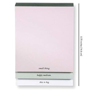 Kate Spade New York Stacked Desktop Notepad, Includes 3 Memo Pads with 75 Sheets, Colorblock