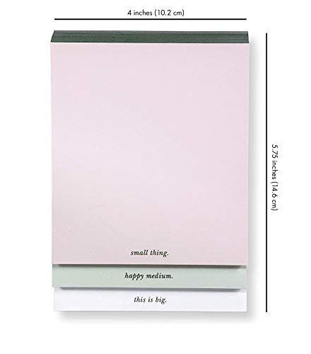 Kate Spade New York Stacked Desktop Notepad, Includes 3 Memo Pads with 75 Sheets, Colorblock