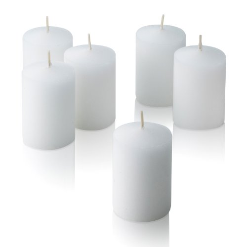 Light In The Dark White Votive Candles - Box of 36 Unscented Bulk Candles - 15 Hour Burn Time - for Weddings, Restaurants, Parties, Spa and Decorations.