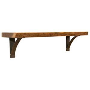 Live Edge Shelf, Rustic Walnut Wood, 72"…