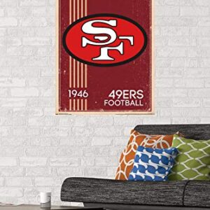 Trends International NFL San Francisco 49ers - Retro Logo 14 Wall Poster, 22.375" x 34", Unframed Version