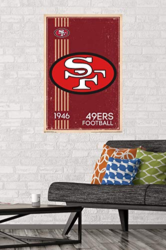 Trends International NFL San Francisco 49ers - Retro Logo 14 Wall Poster, 22.375" x 34", Unframed Version