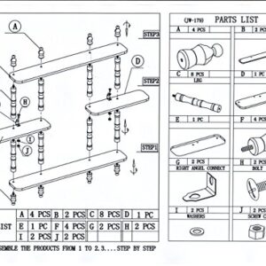 Frenchi Furniture 3 Tier Wall Shelf