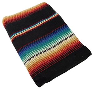 sanyork #776 classic sarape mexico falsa throw blanket yoga beach heavy premium serape(teal)