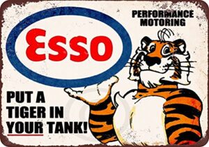 custom kraze esso tiger motor oil vintage reproduction metal sign 8 x 12