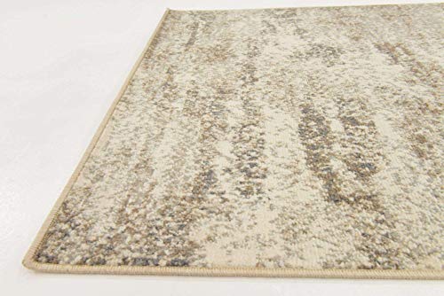 Unique Loom Tuareg Collection Distressed Abstract Traditional Vintage Area Rug, 4 ft x 6 ft, Beige/Brown