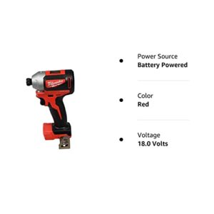 Milwaukee M18 2850-20 18-Volt 1/4-Inch Brushless Impact Driver - Bare Tool (Renewed)