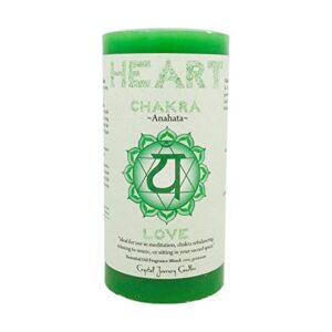 crystal journey candle pillar heart, 1 ea