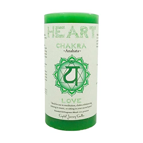 CRYSTAL JOURNEY Candle Pillar Heart, 1 EA