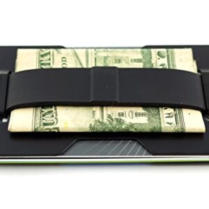 Radix One Black Steel - RFID Blocking Minimalist Front Pocket Ultra Thin Strong Wallet Money Clip Card Holder