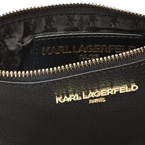 Karl Lagerfeld Paris womens Wristlet, Black/Gold, One Size US