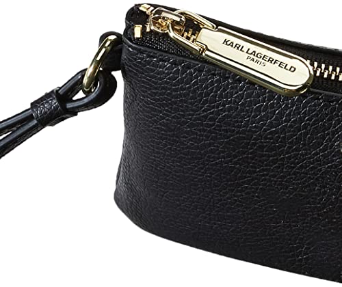 Karl Lagerfeld Paris womens Wristlet, Black/Gold, One Size US