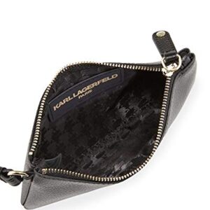 Karl Lagerfeld Paris womens Wristlet, Black/Gold, One Size US