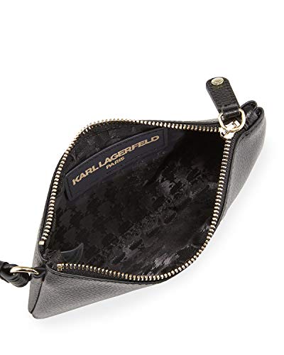 Karl Lagerfeld Paris womens Wristlet, Black/Gold, One Size US