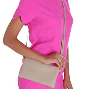 Humble Chic Vegan Leather Wristlet Wallets for Women, Phone Clutch or Small Purse Crossbody Bag, Includes Adjustable Shoulder and Wrist Straps, Tan, Nude, Beige