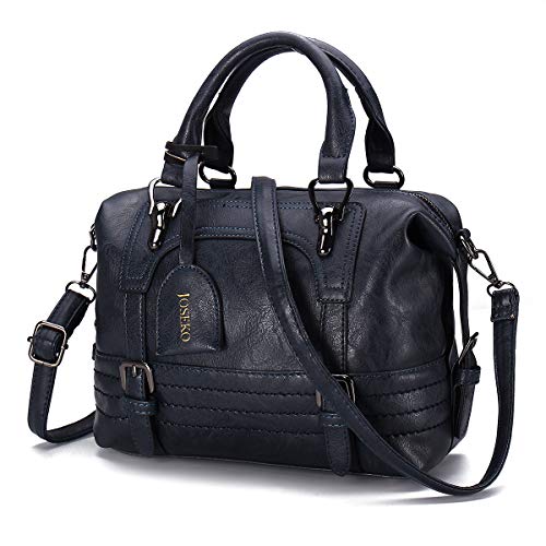 Stylish PU Leather Handbags for Women, JOSEKO Crossbody Bags Retro Shoulder Bags Hobo Tote Purses Messenger Bags Dark Blue